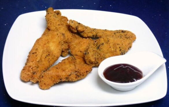 Pechugas de pollo rebozadas con pan a las hierbas - Mis Cosillas de Cocina