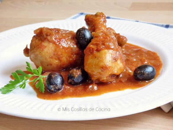 Muslos De Pollo En Salsa De Tomate Y Aceitunas Mis Cosillas De Cocina