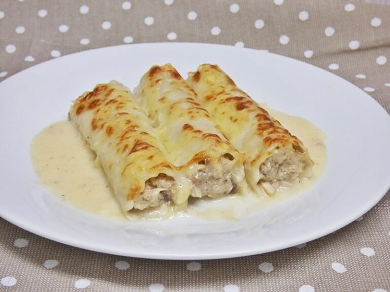 Canelones de pollo y setas - Mis cosillas de Cocina
