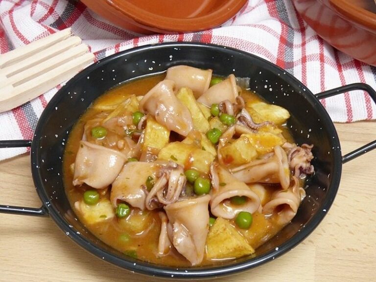 Calamares en salsa, receta fácil - Mis Cosillas de Cocina