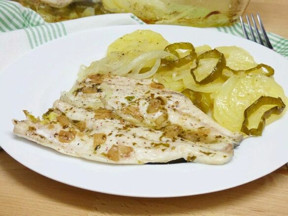 Lubina con patatas al horno - Mis Cosillas de Cocina
